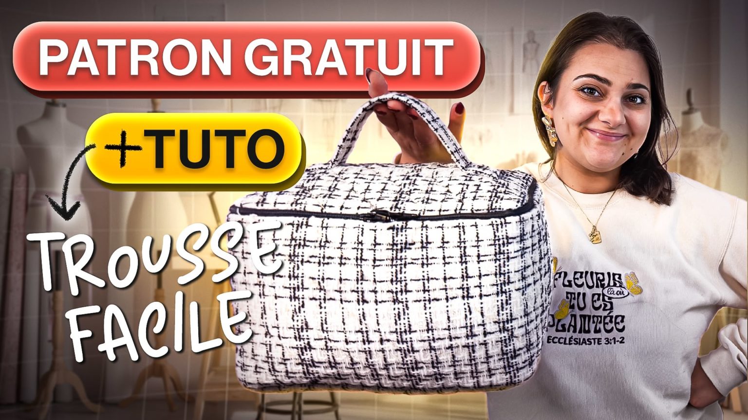 Patron pour trousse de toilette facile à coudre à télécharger